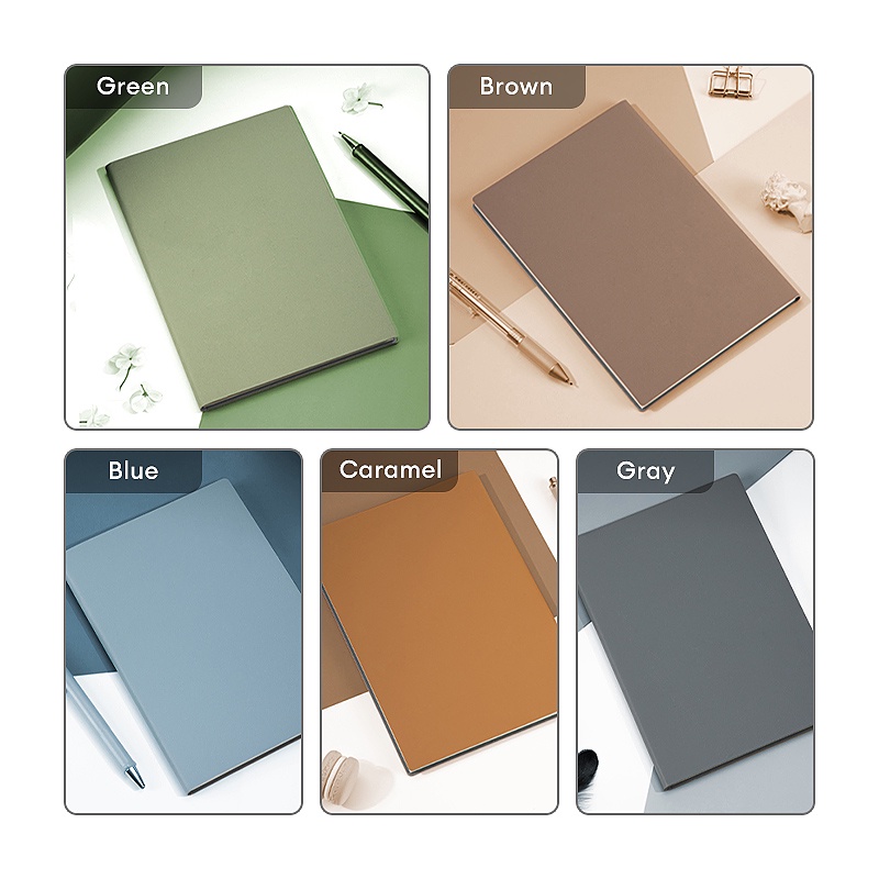 Deli A5 Waterproof Leather Line Notebook 80Sheets Diary Notebook School ...