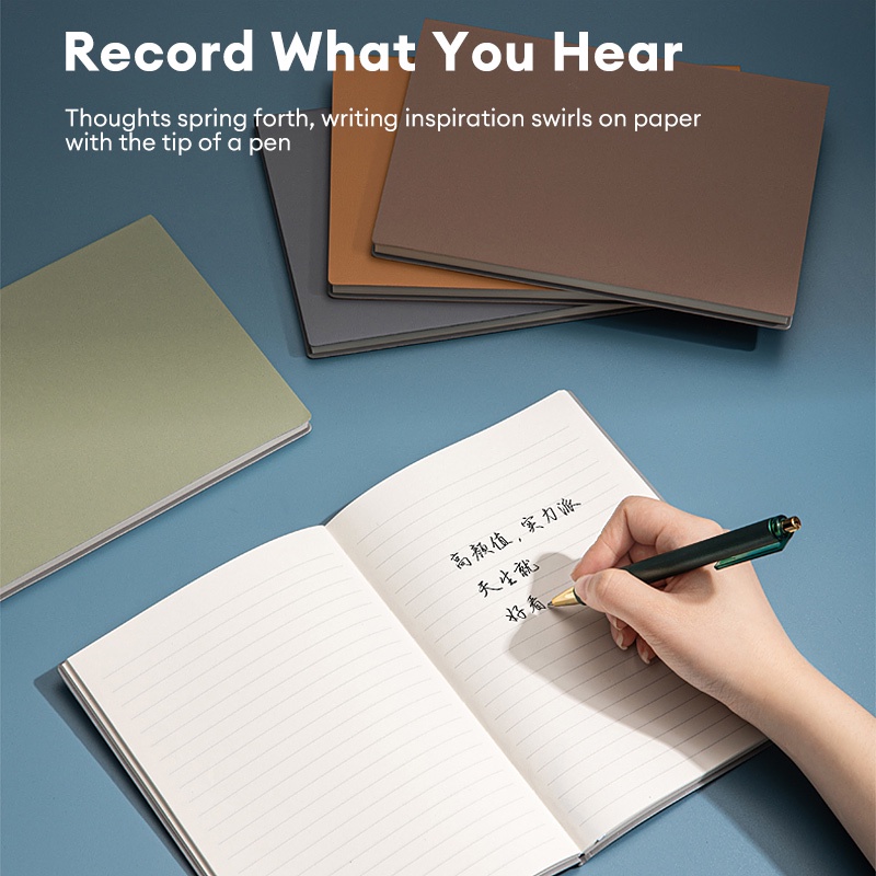 Deli A5 Waterproof Leather Line Notebook 80Sheets Diary Notebook School ...