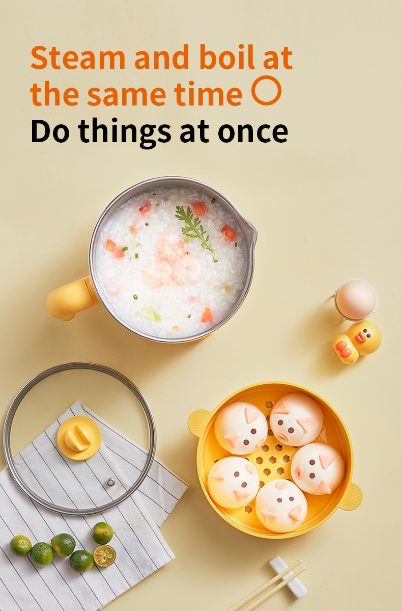 GAABOR x JOYOUNG Multi Rice Cooker Non-Stick Mini Electric Pot Pan Line ...