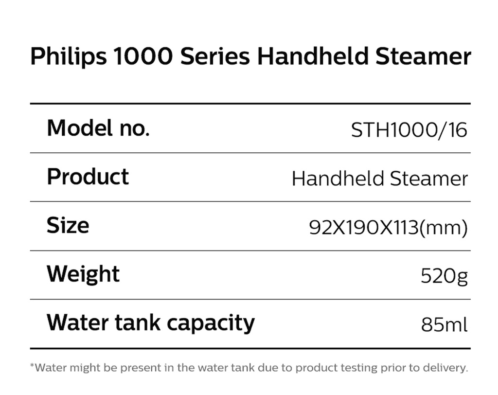PHILIPS Handheld Iron Steamer Series 1000 STH1000/10 | Shopee Philippines