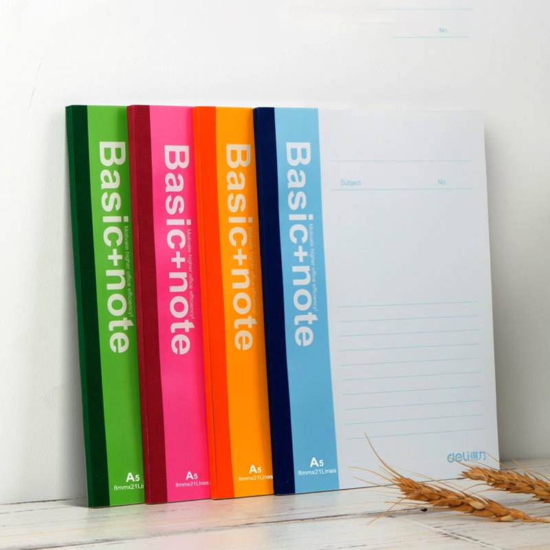 Deli Lexicon Adhesive Bound A5 Notebook 50 /40/30 Sheets 7652/7651/7650 ...