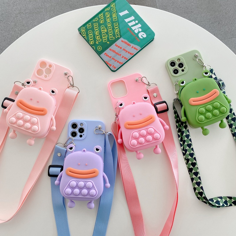 Cute Frog Coin Purse Casing For Vivo Y93 Y91C Y91 Y95 Y85 V9 V15 V11 ...