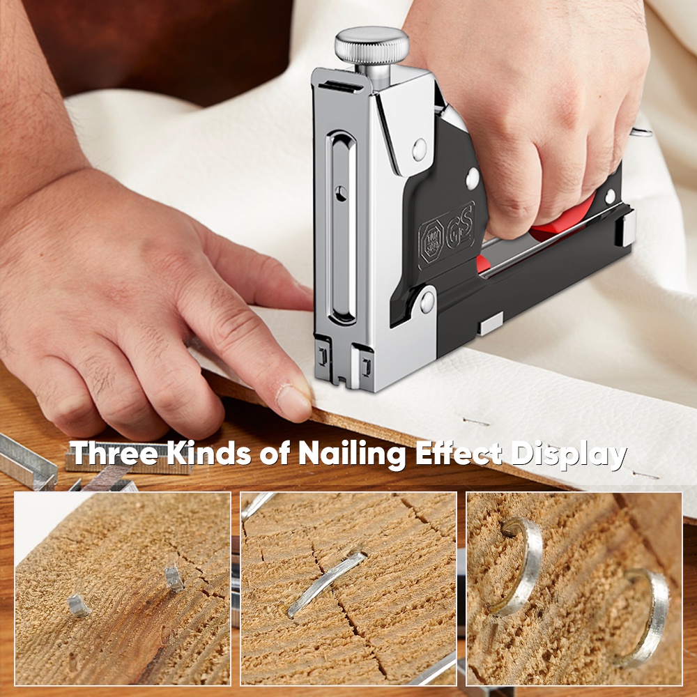 Mitsushi 3In1 Staple Gun/Gun Tacker Heavy Duty Nail Staple Metal ...