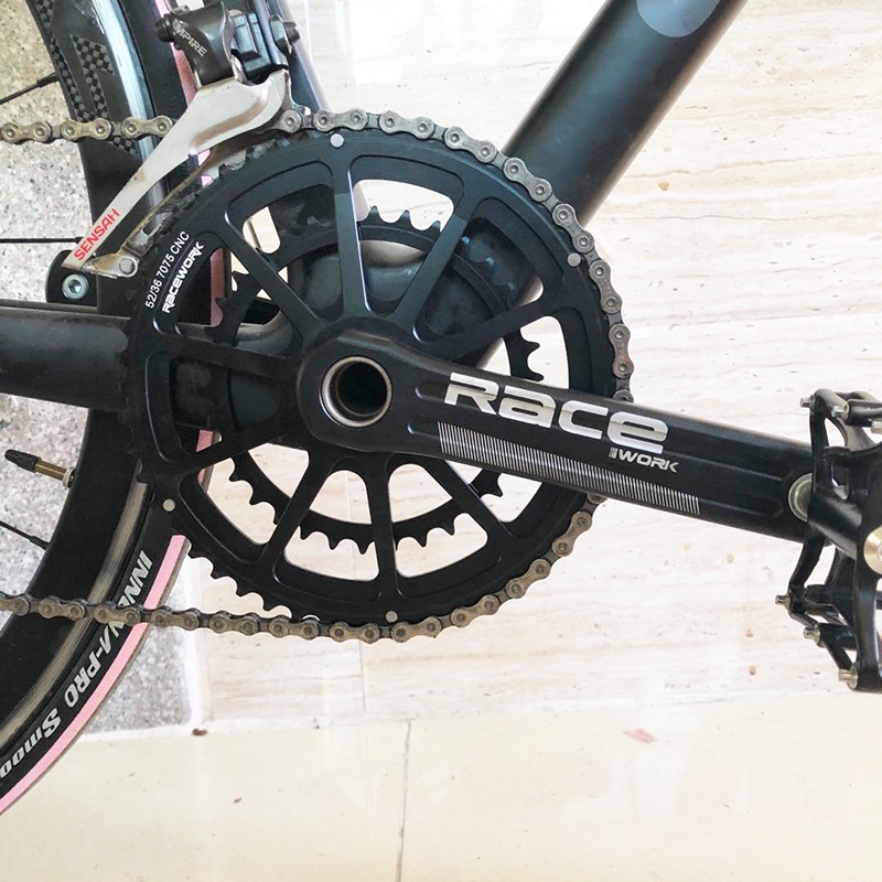 Racework Road Bike Crankset Ultralight 20/22 Speed Double Tooth Disc ...