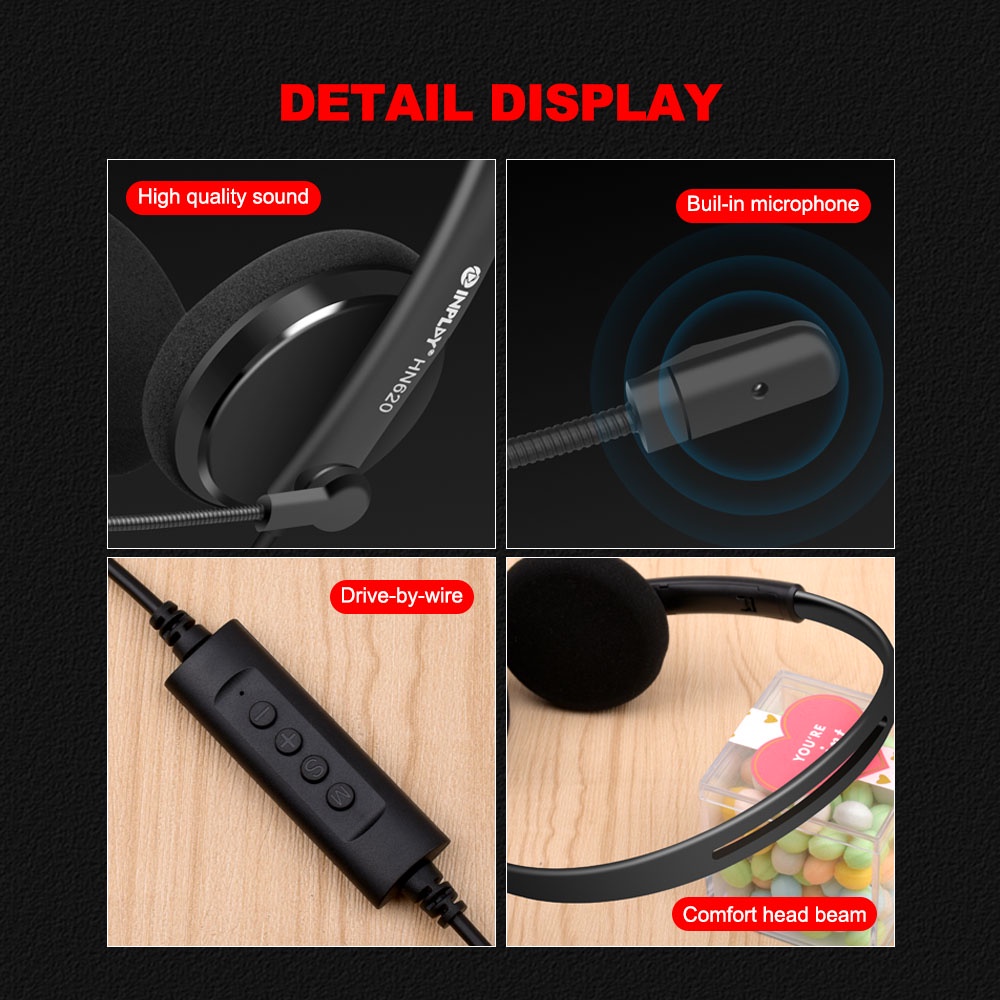 Inplay Hn620 Noise Cancelling Headset By EJD | Shopee Philippines