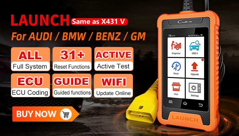 LAUNCH X431 Elite AUDI/BENZ/BMW/GM Car Professional Full Function ...