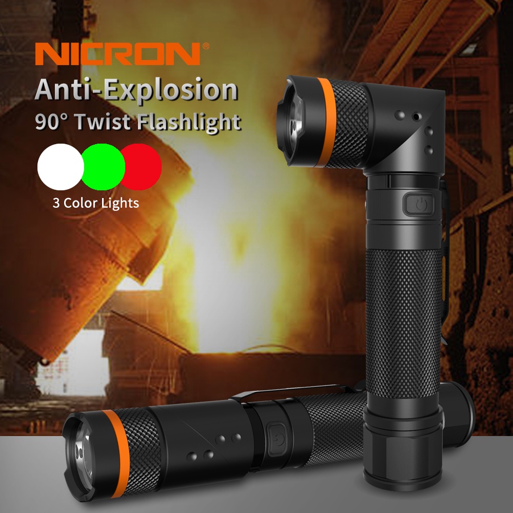 NICRON EXB701 Portable 90 Degree Rotable Explosion-proof Flashlight ...