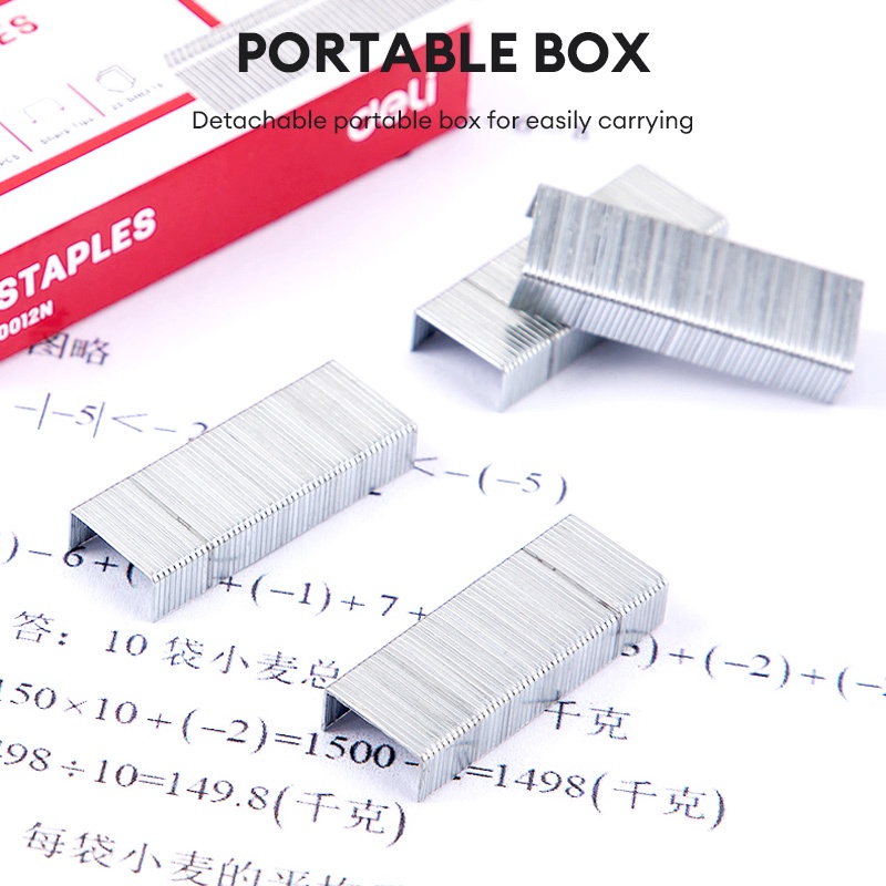 Deli 1000PCS/BOX Staple 24/6 School Office Supplies E0012N | Shopee ...