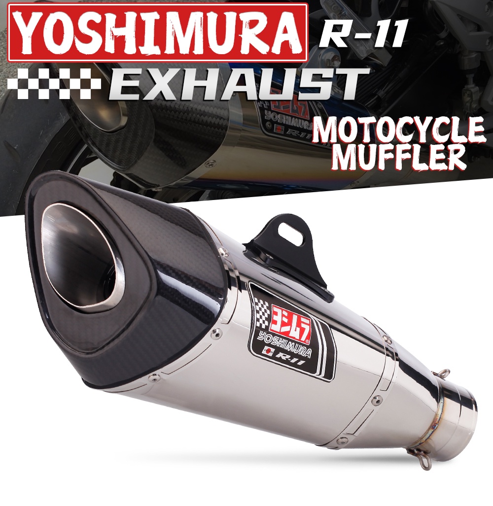60mm Inlet Universal Moto Exhaust Pipe Exhaust Muffler Pipe Canister ...