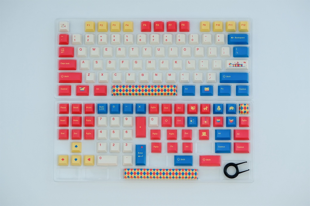 GMK Circus Keycap, 134 Keys PBT Keycaps Cherry Profile DYE-SUB ...