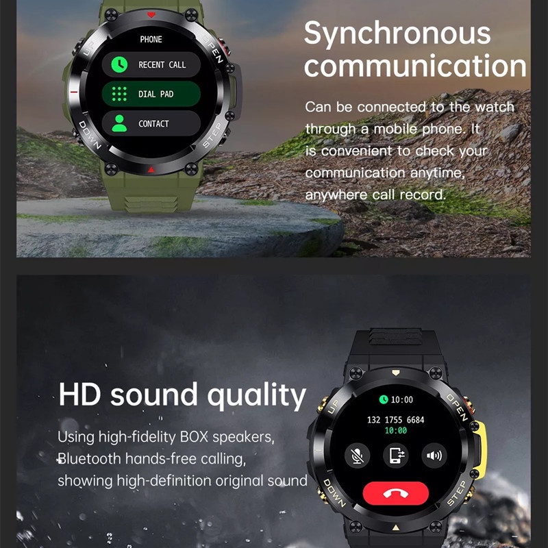 2022 New AK45 Smart Watch Outdoor Men's Bluetooth Call Waterproof 100 ...