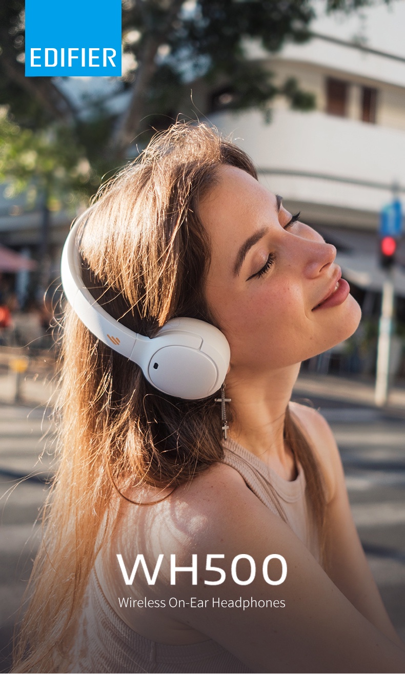 Edifier WH500 Wireless Bluetooth Headphones 40H Playtime Call Noise ...