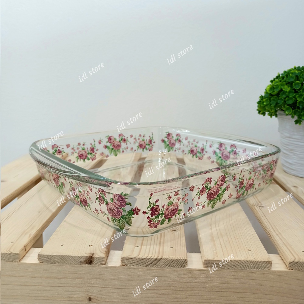 1L /1.6L Square Baking Dish with Plastic Lid Borosilicate Glass Smart ...