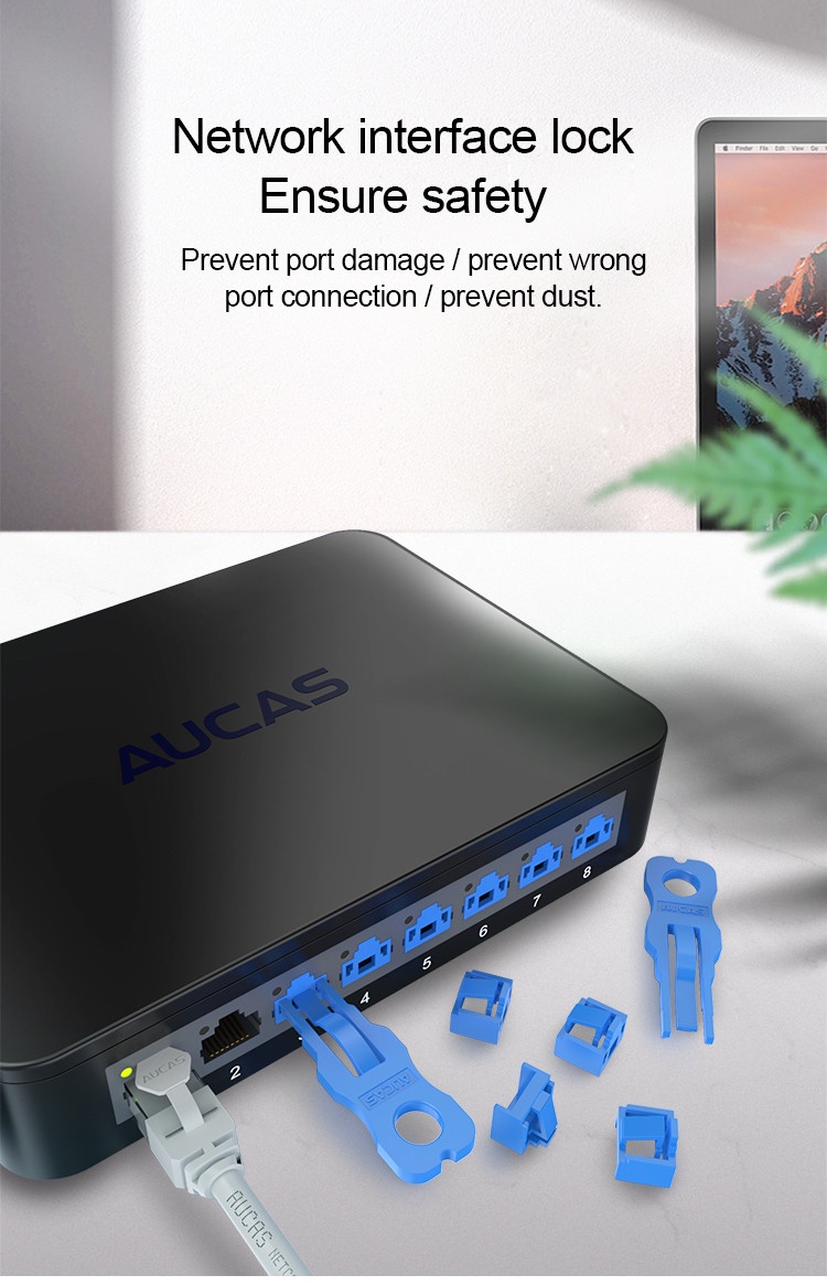 ZoeRax RJ45 Port Lock with Key Ethernet Port Lock Anti-Dust Protector ...