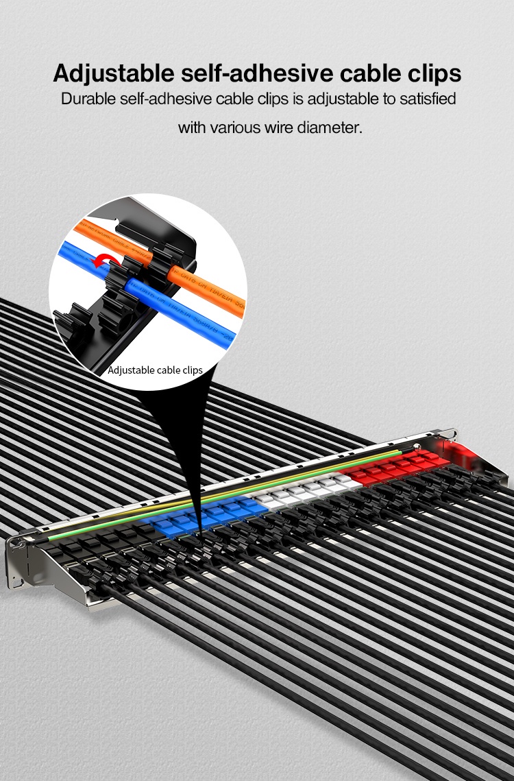 AMPCOM Patch Panel , 24 Port Patch Panel Pass Through, RJ45 UTP Thru ...