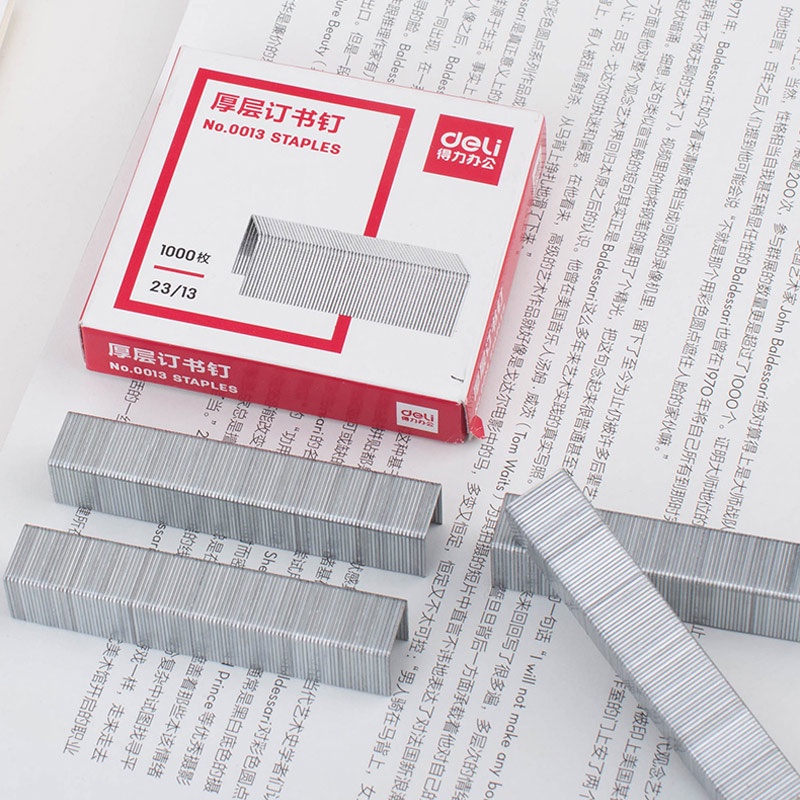 Deli E0013 Staples Wires 23/13 1000pcs/Box Office School Supplies Fine ...