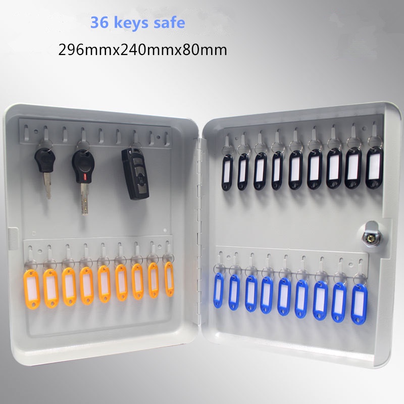Aluminum Alloy 48 Keys Cabinet Wall Mounted Security Management Keybox ...