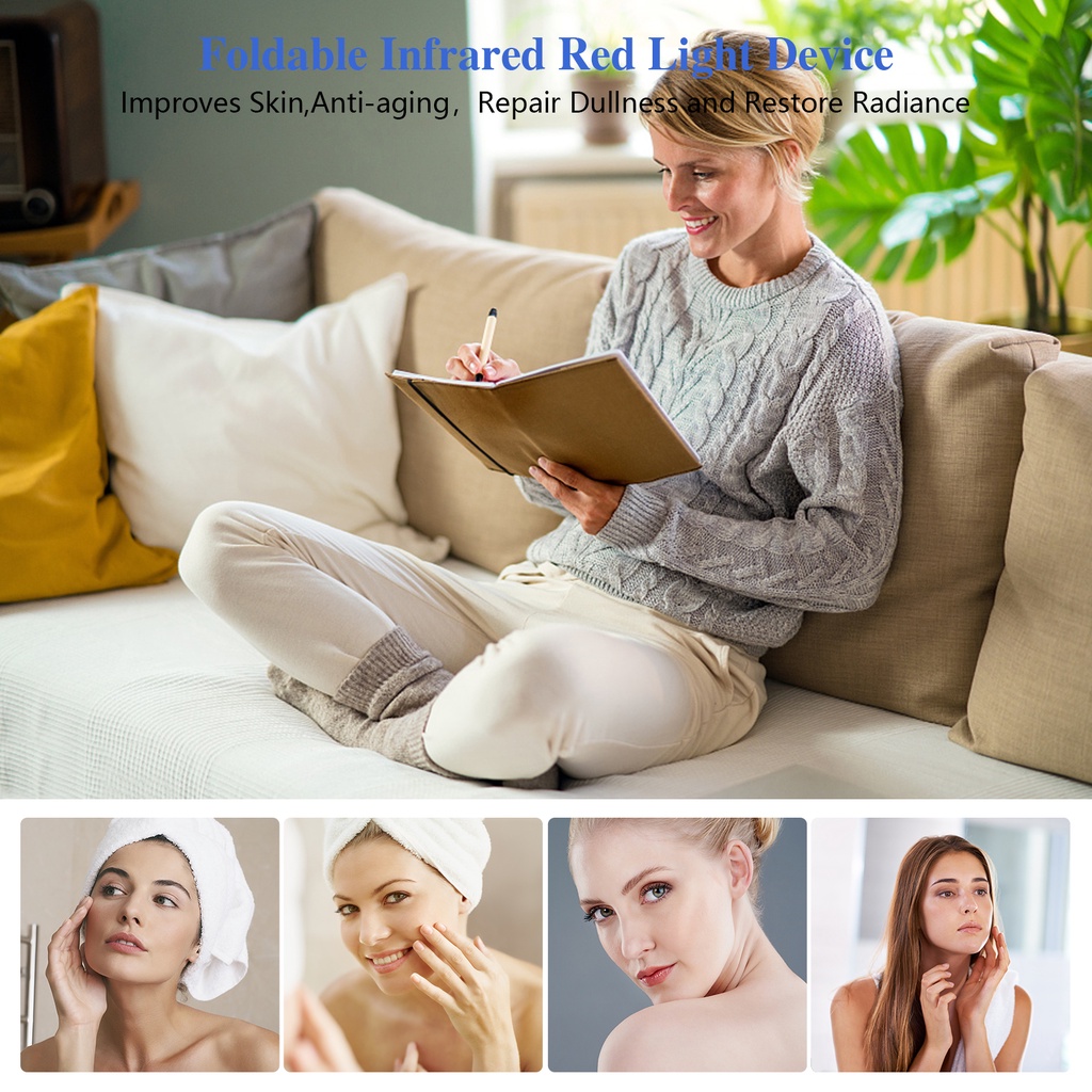 KTS Red Light Therapy Device Near Infrared 660nm+880nm 312 LEDs Folding ...