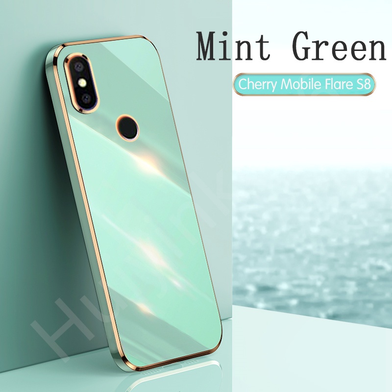 2 IN 1 Cherry Mobile Flare S8 Gold Edge Plating Phone Case Ready Stock ...