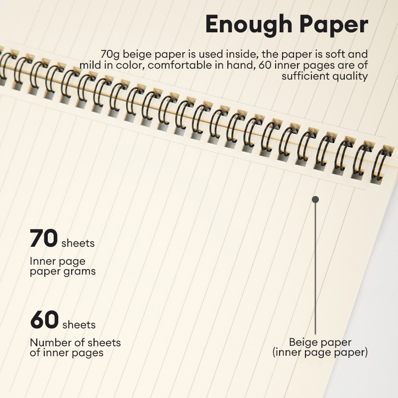 Deli B5 Spiral Notebook 60sheets Student Notebook School Stationery ...