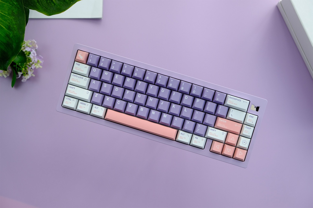 GMK Violets Keycap, 129 Keys PBT Keycaps Cherry Profile DYE-SUB ...