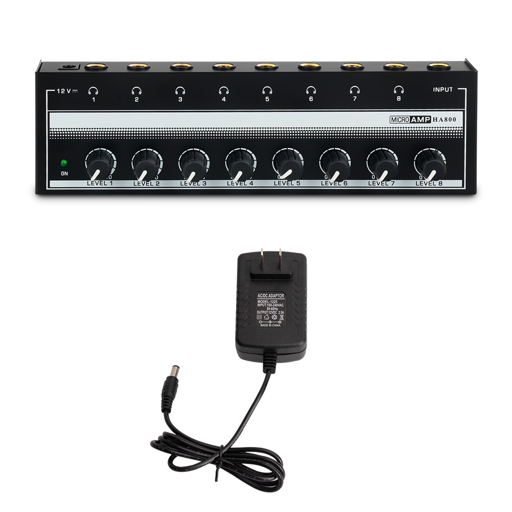 8 Channels Audio Amplifier Ultra-Compact Mini Stereo Headphone ...