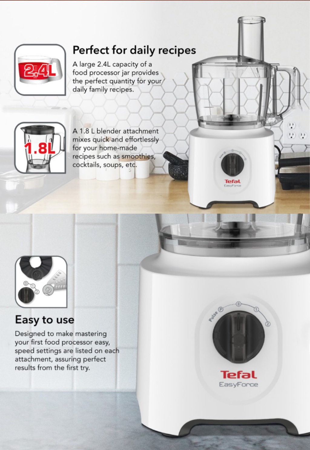 Tefal EasyForce Food Processor DO246165 | Shopee Philippines