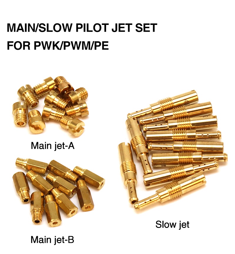 MOTOPARTS 20pcs Carburetor Main Slow/Pilot Jet Kit Replacement For PWK ...
