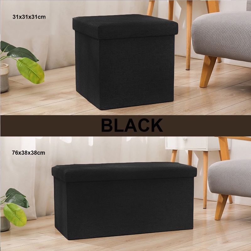 Omax Cotton and Linen Storage Stool Can Sit on Adult Sofa Stool ...