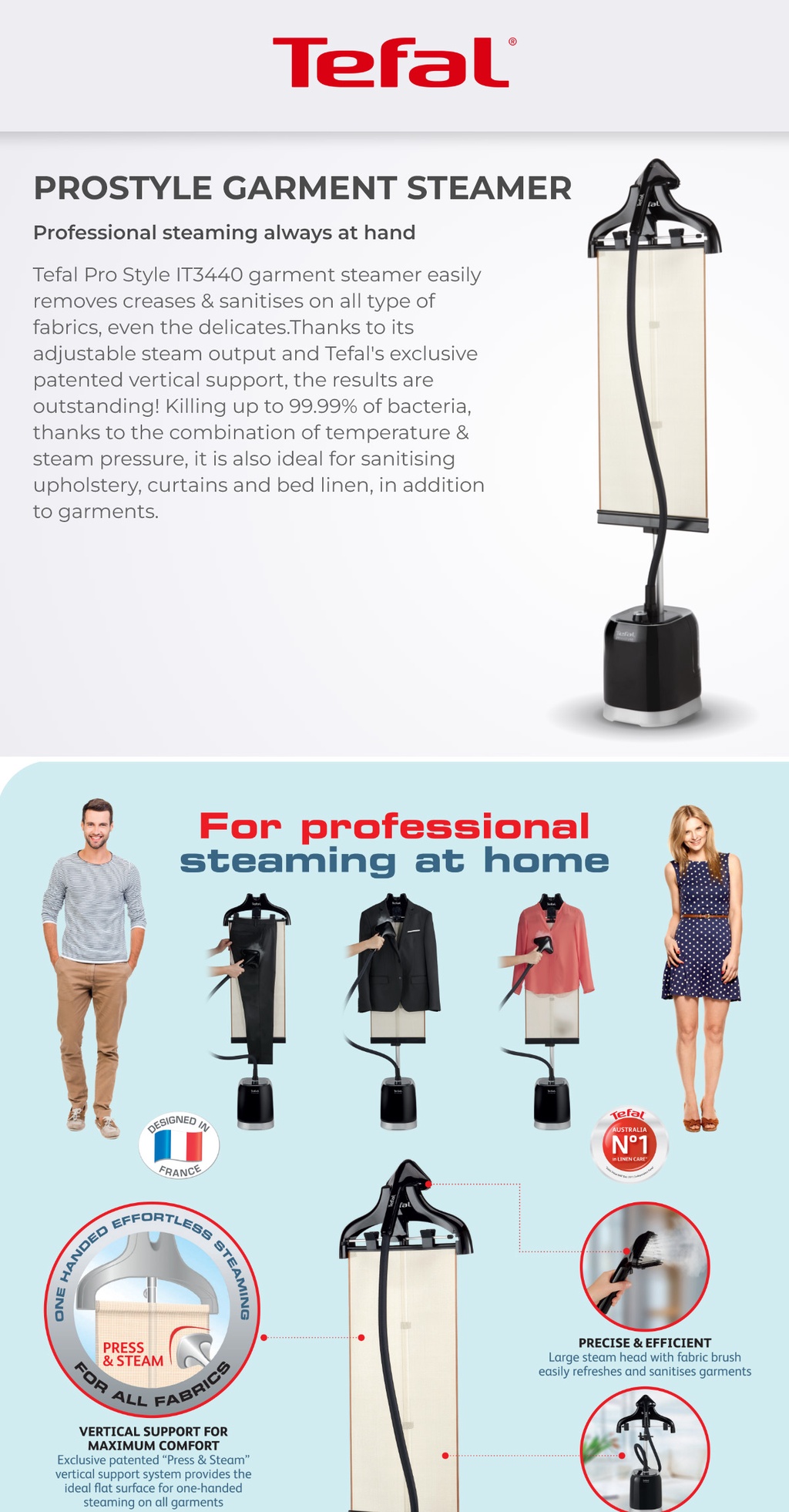 Tefal Prostyle Garment Steamer IT3480 | Shopee Philippines