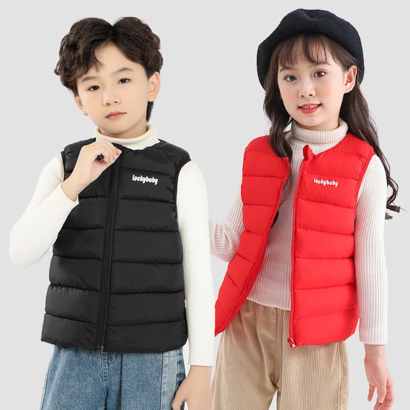 Children's Vest Kids Thicken Waistcoat Warm Outerwear Vest for 2-12Y ...