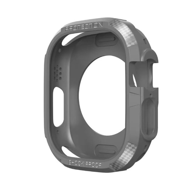 Carbon Fiber Texture TPU Protective Case for iWatch Series 11 Ultra 3 ...