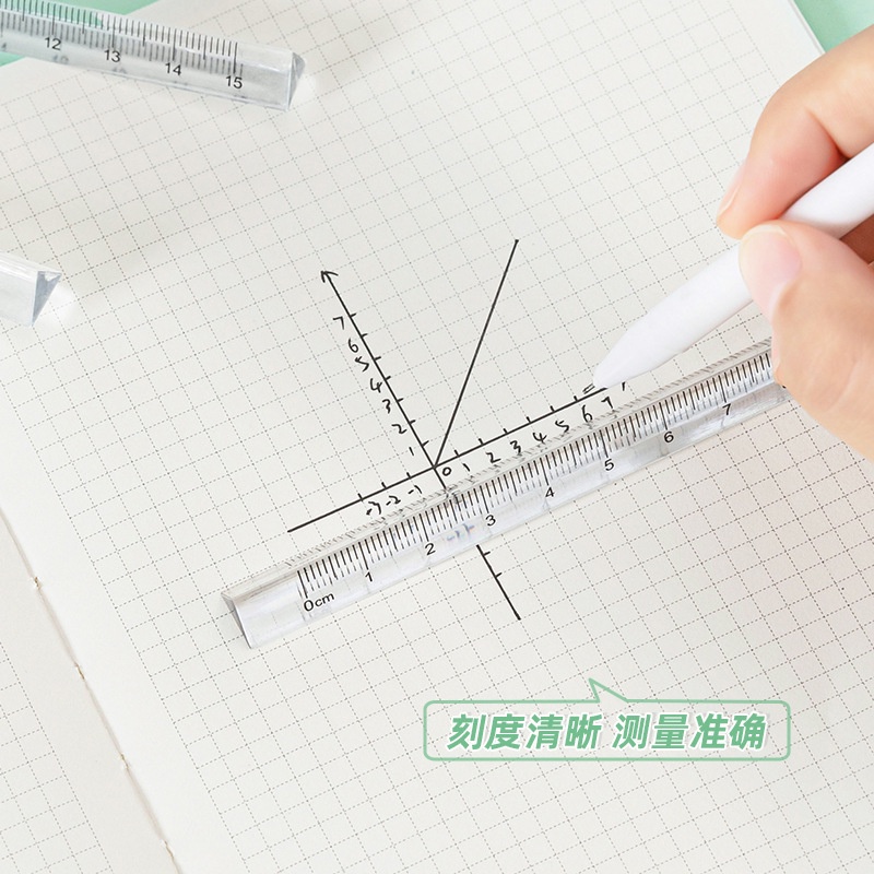 Small Transparent Triangular Prism Ruler Architect Scale Ruler 0-15cm ...