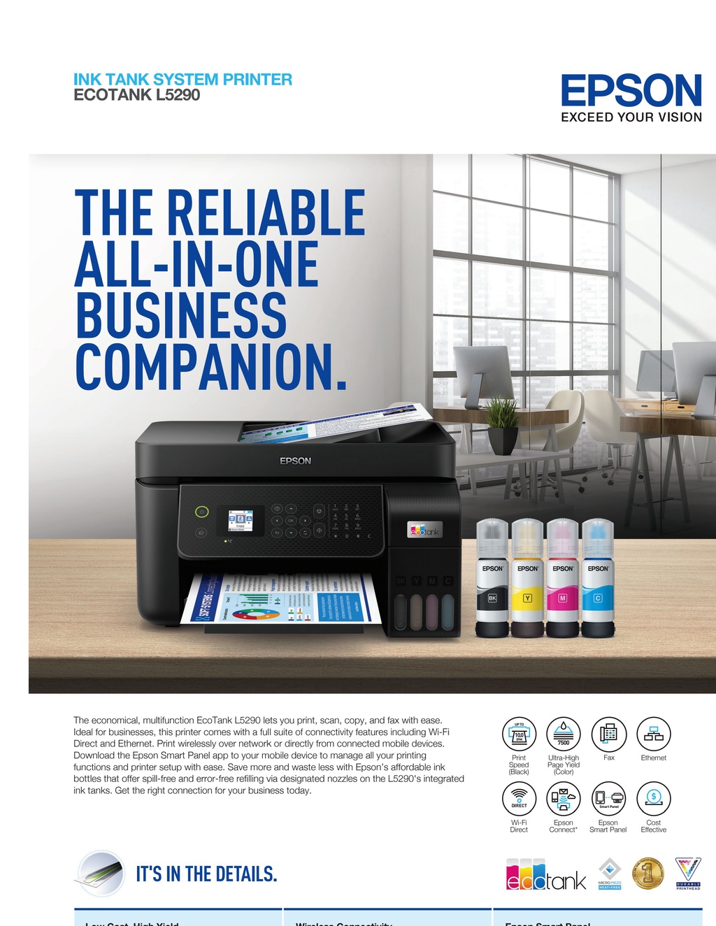 Epson EcoTank L5290 Wi-Fi All-in-One Ink Tank Printer with ADF | Shopee ...