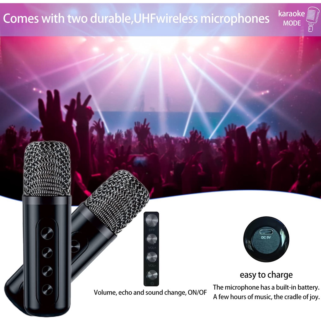 Su-Yosd YS-203 Family Party KTV Equipment Wireless Microphone Bluetooth ...