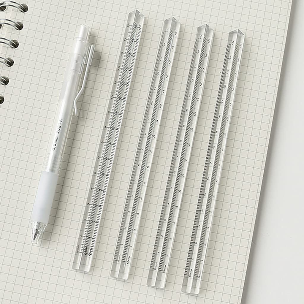 Small Transparent Triangular Prism Ruler Architect Scale Ruler 0-15cm ...