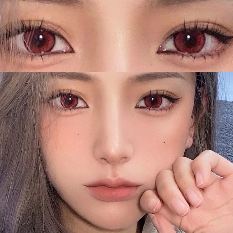 Halloween Vampire Red Cosmetic Contact Lenses 2022 New Beautiful Pupil ...