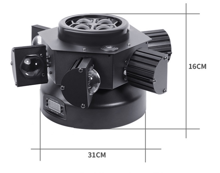 Dis Technology Light LED Stage rgb Party Laser Six-Arm Cyclone+Bee Eye ...