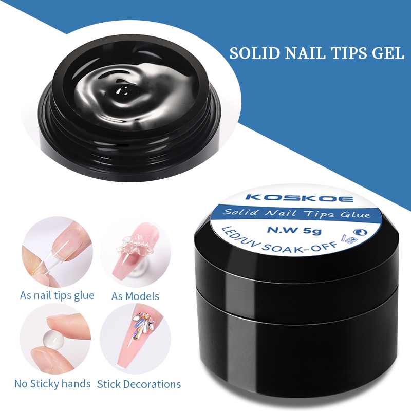 Super LILY'CUTE Strong Solid Nail Glue Gel, Adhesive Glue For Nails 3D ...