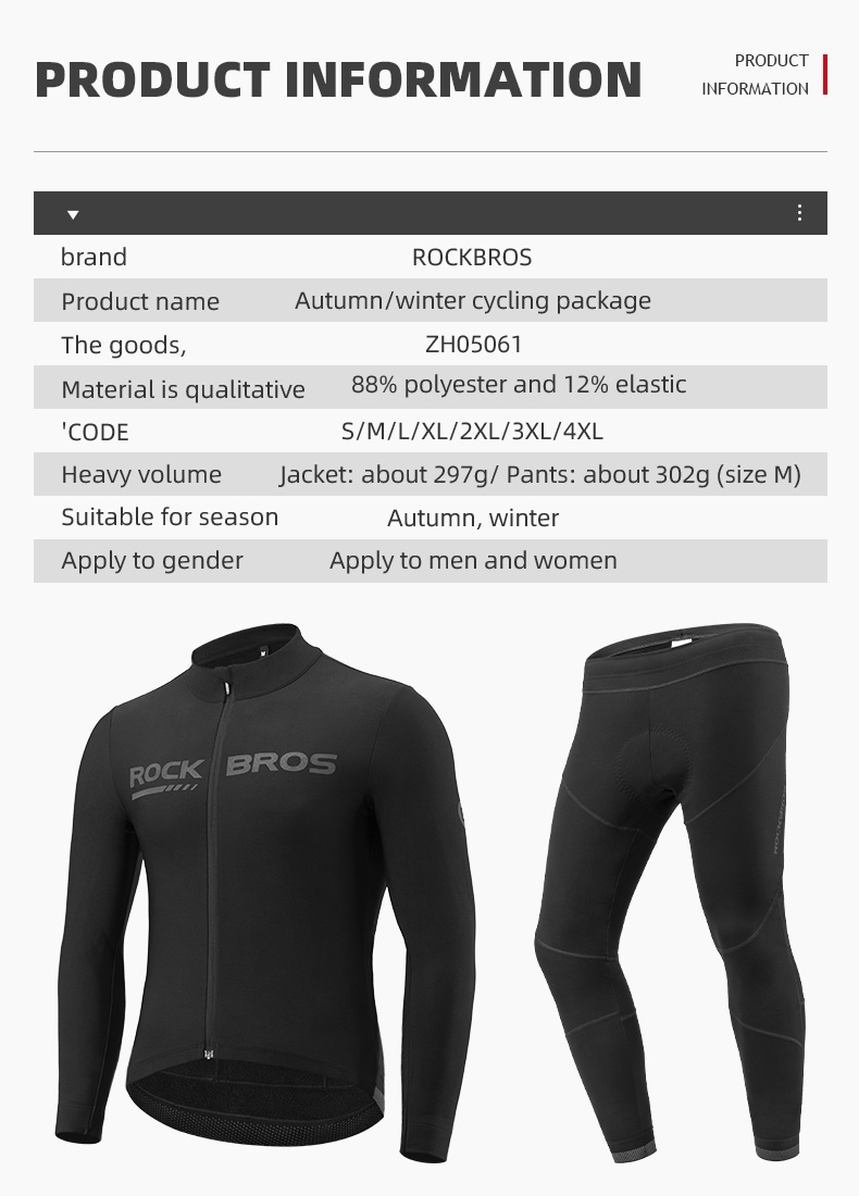 Rockbros Cycling Jersey Winter Thermal Fleece Jacket | Shopee Philippines