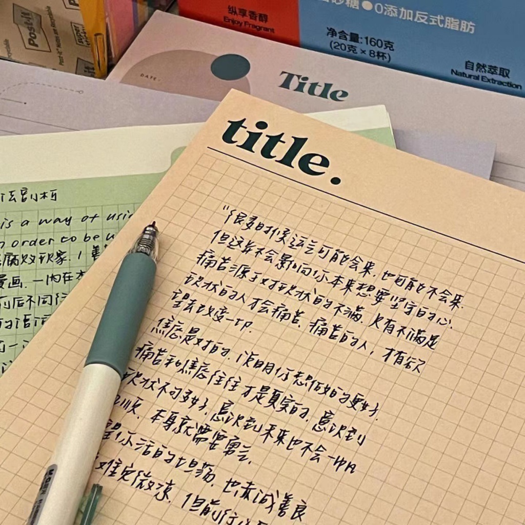 Ohaya ins B5 Notebook Line Check Memo Pads Paper To Do List Journal Note Stationery | Shopee ...