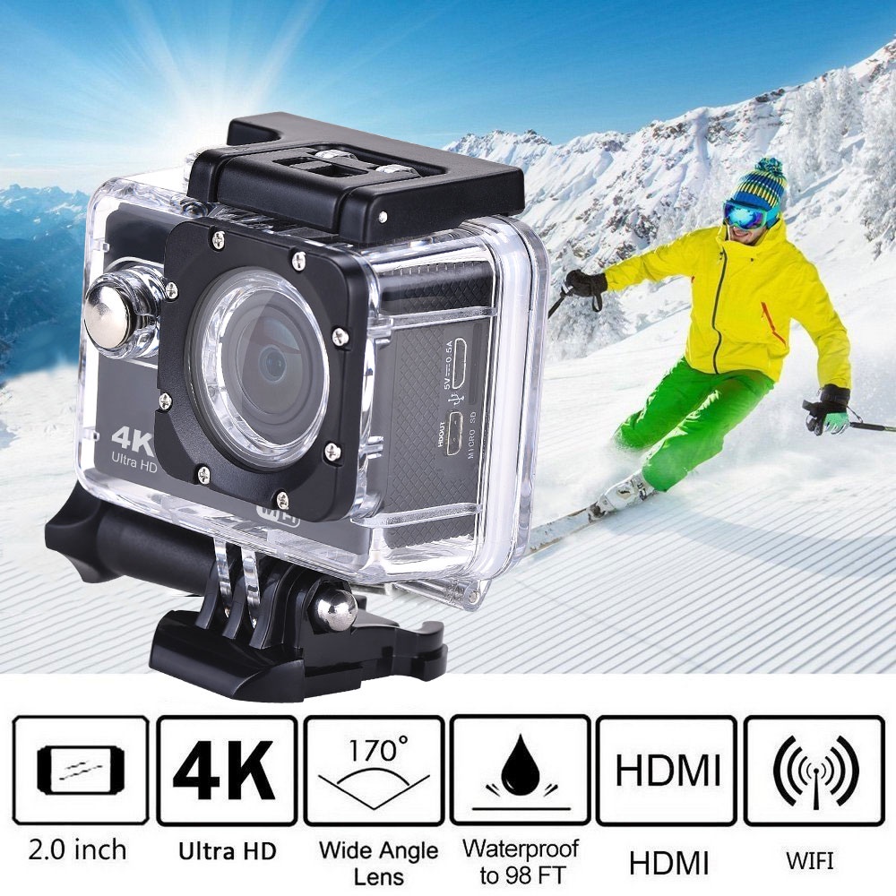 VISION AT-Q306 4K 1080P Sports Action Camera with Remote Control ...