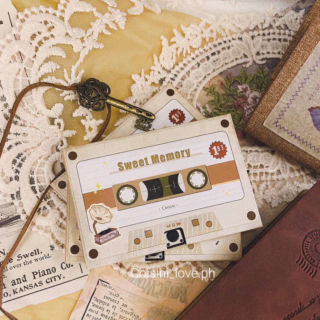 [Coisíní] 1Pcs Recording Voice Music Recorder Card Vintage Recording ...