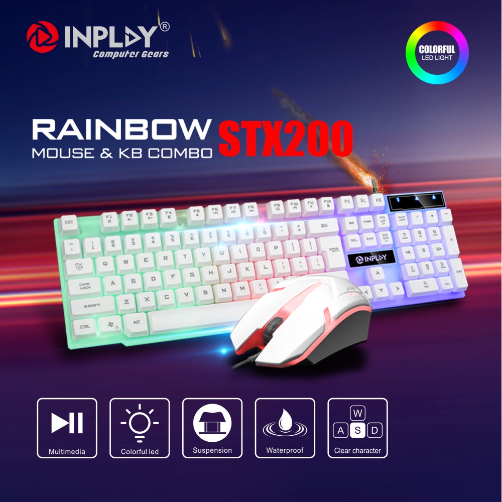 Inplay STX200 | White Keyboard and Mouse Bundle | White | Inplay by EJD ...