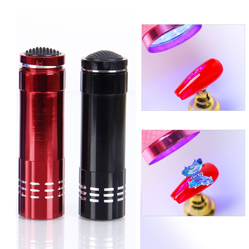 Born Pretty Uv Light Lamp Mini 9 Led Flashlight Gel Adhesive Glue ...