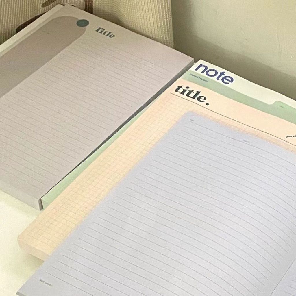 Ohaya ins B5 Notebook Line Check Memo Pads Paper To Do List Journal Note Stationery | Shopee ...