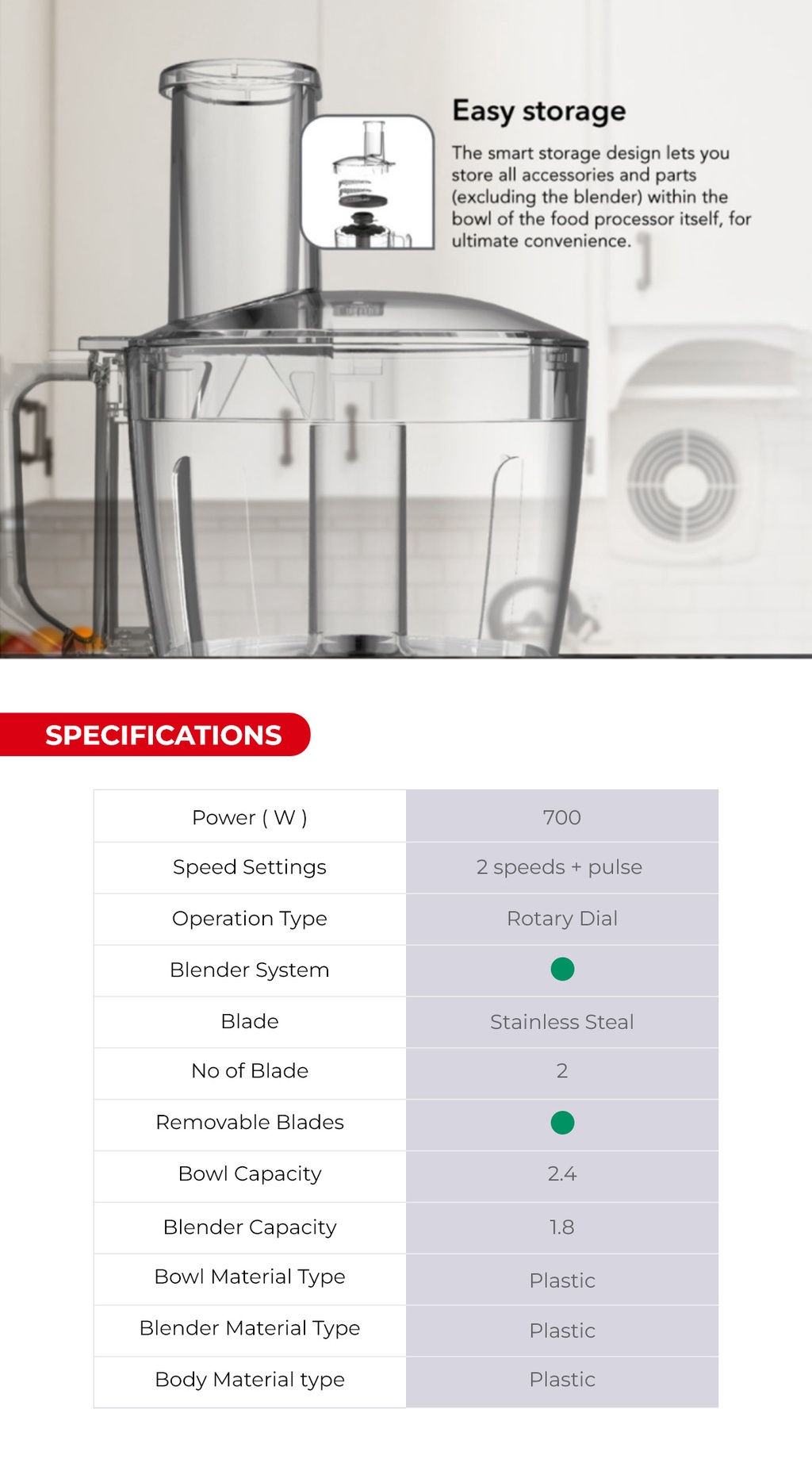 Tefal EasyForce Food Processor DO246165 | Shopee Philippines