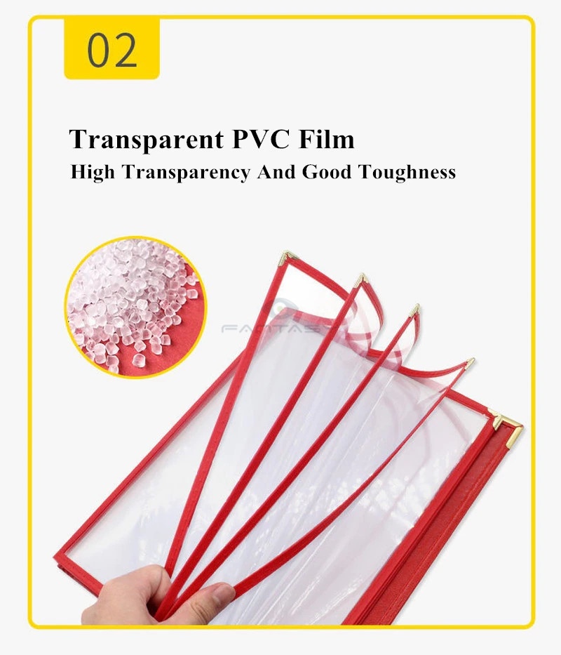 10 Pages 20 Faces A4 Transparent Menu Covers Restaurant Menu Holder ...
