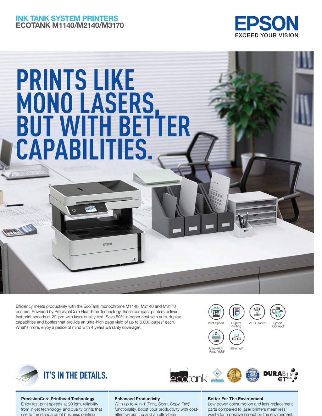 Epson M2140 EcoTank Monochrome All-in-One Ink Tank Printer | Shopee ...