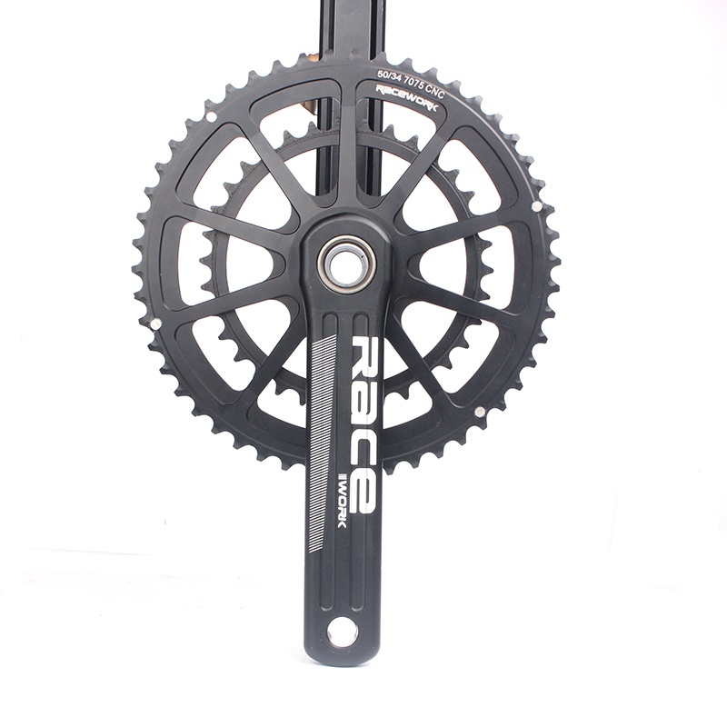 Racework Road Bike Crankset Ultralight 20/22 Speed Double Tooth Disc ...